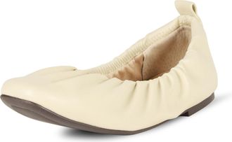 The Drop Paige Scrunch Ballet Flat Ballerinas, Creme, 38.5 EU