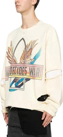 Who Decides War by Ev Bravado Homme, Sweatshirts et sweats à capuche, Jaune, Taille: XL Who Decides War Sweater