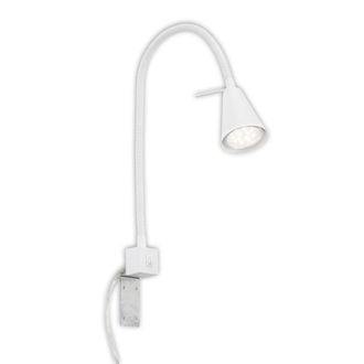 Briloner LED Leselampe mit Schalter am Gehäuse, schwenkbar, GU10 4,7W, 400lm, warmweißes Licht, Wandleuchte Innen, Wandlampe, Bettlampe, Lampe Bett, Leselicht,
