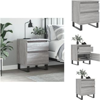 vidaXL Table de chevet sonoma gris 40x35x50 cm bois dingénierie - Table De Chevet - Meuble De Chambre - Table Dappoint - Table Nuit - Meubles Tendances