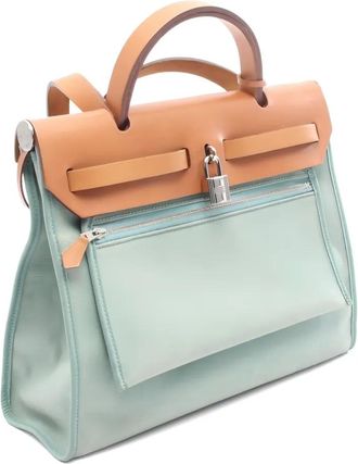 Hermès 2014 Herbag Zip Tote Bag 31cm - Blau