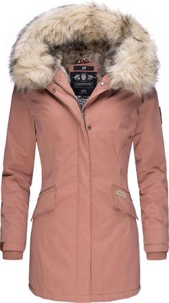 Navahoo Damen Winter Kurzmantel mit Kapuze Cristal Terracotta Gr. XXL