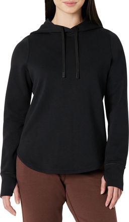 Amazon Essentials Active Damen Damen Active Sweat Lockere Passform Langarm Hoodie Sweatshirt, Schwarz, XL
