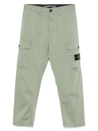 Stone Island Hose mit Kompass-Patch - Grün