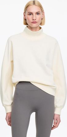 Arket French-Terry-Sweatshirt Mit Stehkragen -Wei&szlig;