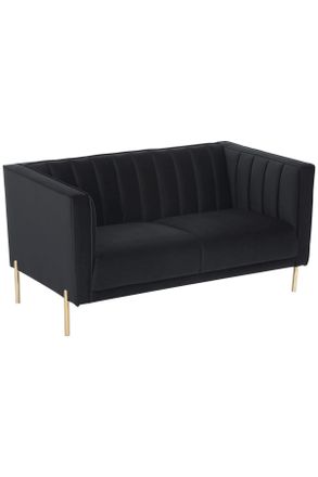 Livetastic 2-Sitzer-Sofa, Schwarz, Textil, 144x75x85 cm, Wohnzimmer, Sofas & Couches, Sofas, 2-Sitzer Sofas