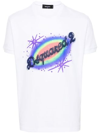 Dsquared2 t-shirt en coton à logo imprimé - Blanc