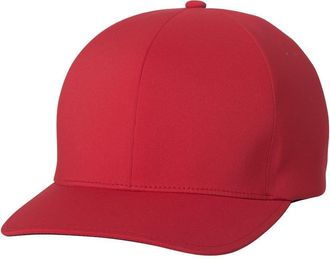 Flexfit Herren Delta Seamless Cap Hut, Rot/Ausflug, einfarbig (Getaway Solids), S/M