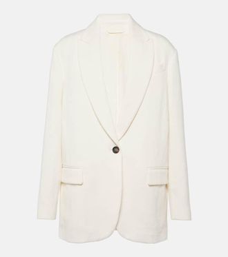 Brunello Cucinelli Blazer aus Baumwolle und Leinen