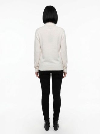 Dolce & Gabbana Womens White Cashmere Turtleneck Clothing