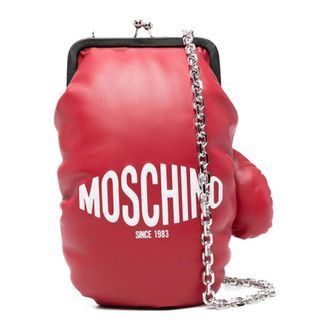 Moschino Femme, Sacs, Rouge, Taille: ONE Size Boxing Glove Chain Shoulder Bag