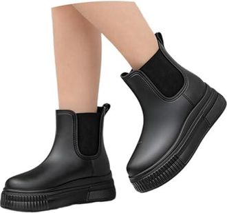 Generic Chaussures pluie en caoutchouc unisexes Imperm&eacute;able Coupe-Vent Bottes jardin s&eacute;curit&eacute; de qualit&eacute; Compris la Semelle int&eacute;rieure Flexibilit&eacute; barefoot po