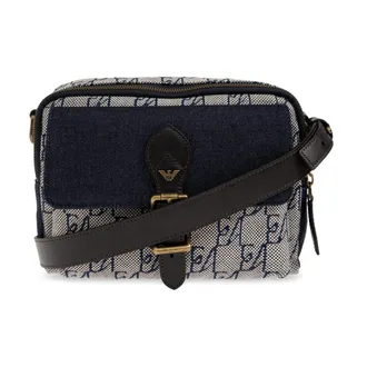 Emporio Armani Monogram Bag - - Bags - Herren - Blau - ONE SIZE
