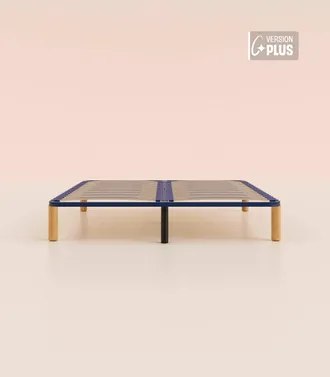 Tediber Sommier &agrave; lattes 120x190 cm Plus - Confort responsable - Livr&eacute; en kit - Fait en France - Acier recycl&eacute; et lattes en bois - Tediber