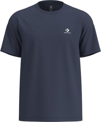 Converse T-Shirt STAR CHEV EMB TEE sportlicher Look, Kurzarm, Rundhalsausschnitt, aus Baumwolle