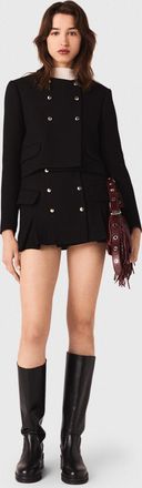 Maje Veste Courte Avec Boutons Dorés - Noir - Maje