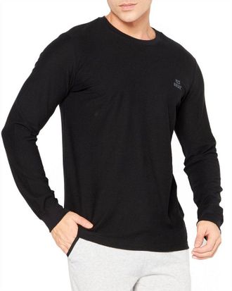 Diesel Rundhalsshirt Langarm Slim Fit Schwarz - T-DIEGO-LONG-A-R-HD 900