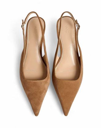 NA-KD Slingback-Pumps aus Wildleder in Hellbraun