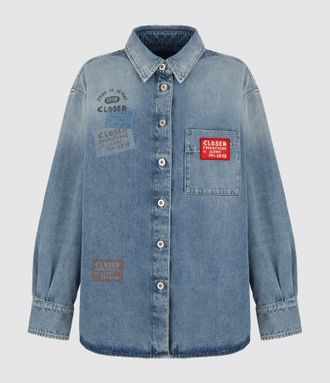 Closed Chemise Oversized Shirt Mid Blue