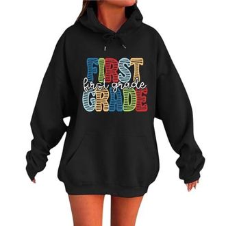 Generic 2026 Printemps Femmes Casual Pull &agrave; Capuche Hiver Polaire Sweatshirt Imprim&eacute; Lettres Manches Longues Confortable Chaud Loungewear pour un usage quotid