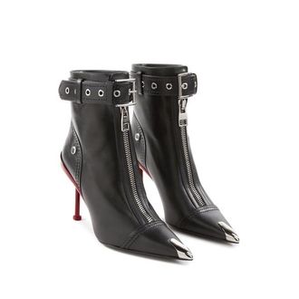Alexander McQueen Bottines &agrave; talon en cuir