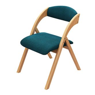 Generic Tragbarer Holzklappstuhl mit R&uuml;ckenlehne und gepolstertem Sitz - ideal f&uuml;r Heimb&uuml;ro, Esszimmer, Schreibtisch und Aufgaben - kompakt und bequem - 1 St&uuml;