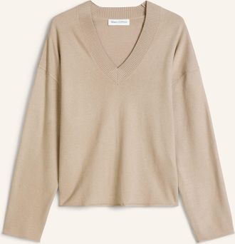 Marc O'Polo Marc Opolo V-Neck-Pullover beige