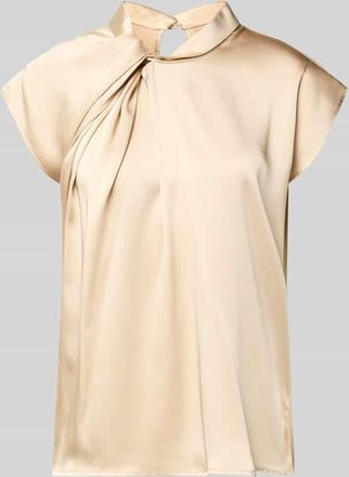 Neo Noir Blusentop aus Satin mit Knotendetail Modell Fleur Drapy
