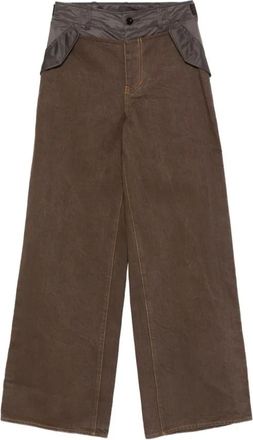 sacai Femme, Jeans, Brun, Taille: 42 FR Wide Jeans