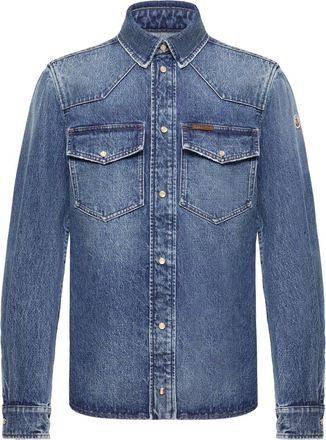 Moncler Moncler Denim Shirt Jacket, Men, Blue, Size: Xxl