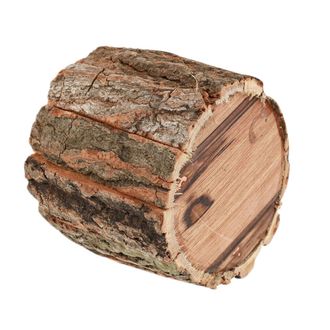 Holibanna Holz Blumentopf Rindenk&uuml;bel Rustikaler Pflanzenvase Gartenpflanztopf Sukkulentenbeh&auml;lter Blumenk&uuml;bel F&uuml;r Drau&szlig;en Arrangements