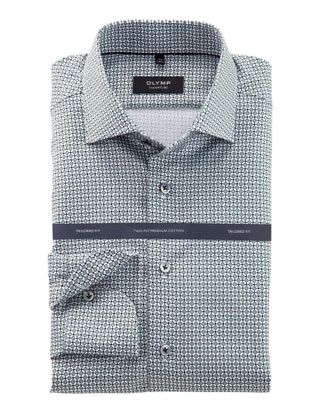 Olymp Signature Hemd aus Baumwolle mit Allover-Print, Tailored Fit in