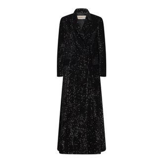 Blanca Vita Paillettenbesetzter Zweireihiger Mantel - - Coats - Damen - Schwarzk - M