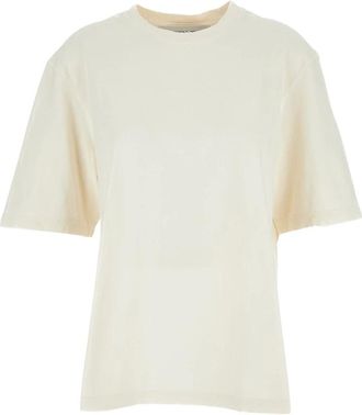 Golden Goose Femme, Tops, Beige, Taille: 44 FR Reverse Logo T-Shirt
