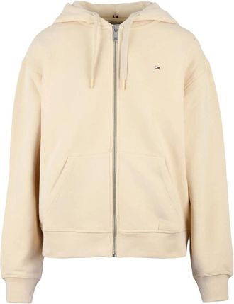 Tommy Hilfiger Femme, Sweatshirts et sweats &agrave; capuche, Beige, Taille: 36 FR SweaT-shirt &agrave; capuche