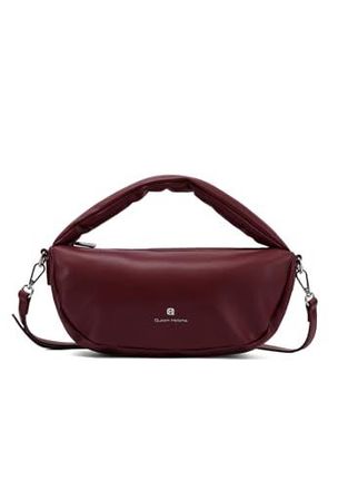 Queen Helena M1072 Sac &agrave; main souple avec bandouli&egrave;re amovible pour femme, bordeaux