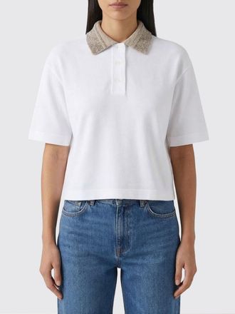 Brunello Cucinelli Polo BRUNELLO CUCINELLI Femme couleur Blanc