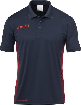 Uhlsport Uhlsport Herren Score Polo Shirt Poloshirt, Marine/Fluo rot, S