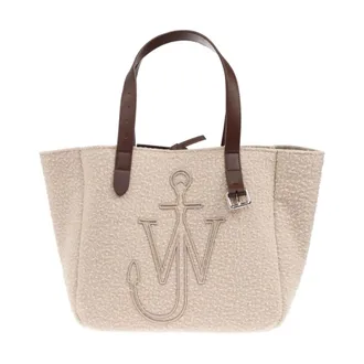 J.W.Anderson Besticktes Logo Beige Tote Tasche - - Bags - Damen - Beige - ONE SIZE