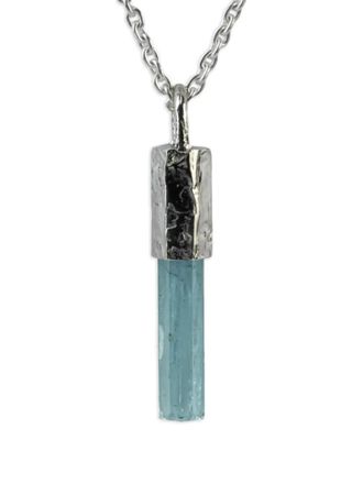 Parts Of Four sterling silver Talisman Aquamarine necklace - Argent
