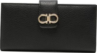 Ferragamo Femme, Accessoires, Noir, Taille: ONE Size Gancini Flap Wallet