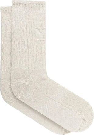 Yohji Yamamoto Homme, Sous-v&ecirc;tements, Blanc, Taille: L Terry Crew Sock