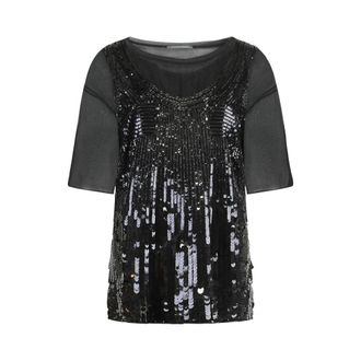 Alberta Ferretti Bluse mit Pailletten - - Blouses & Shirts - Damen - Schwarzk - S