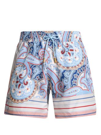 Etro Badeshorts mit Paisley-Print - Blau