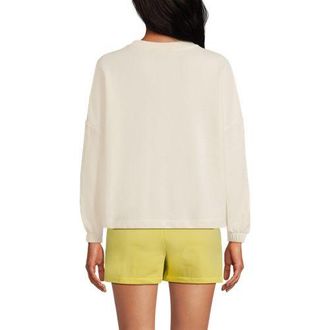 Lands End Leichtes Sweatshirt, Damen, Größe:44-46 regular, Weiß, by Lands End