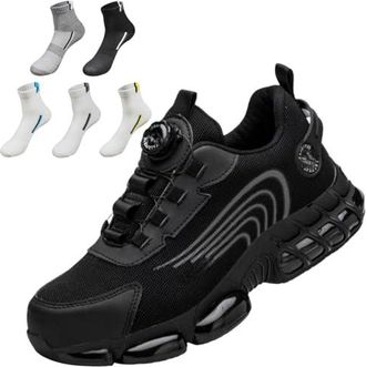 Generic Chaussures de s&eacute;curit&eacute; pour homme - L&eacute;g&egrave;res - Avec embout en acier - Antid&eacute;rapantes - 7,6 cm de plus - Confortables - Anti-crevaison - Antid&eacute;rapantes,