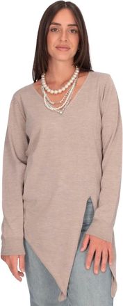 Liu Jo Femme, Pulls, Beige, Taille: 38 FR Maglia in lana perle
