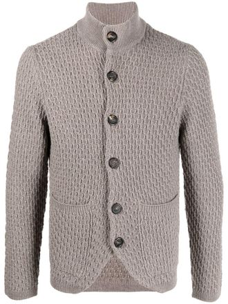 Canali Strukturierter Cardigan - Nude