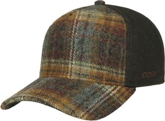 Stetson Casquette Trucker Wool Check Homme - de Baseball Mesh Snapback, avec visière, Doublure Hiver Automne-Hiver - Taille Unique Olive