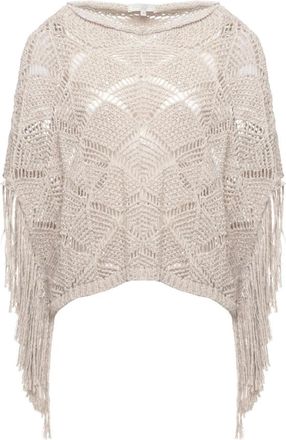 Antonelli Femme, Pulls, Beige, Taille: 38 FR Pull en coton &agrave; col rond